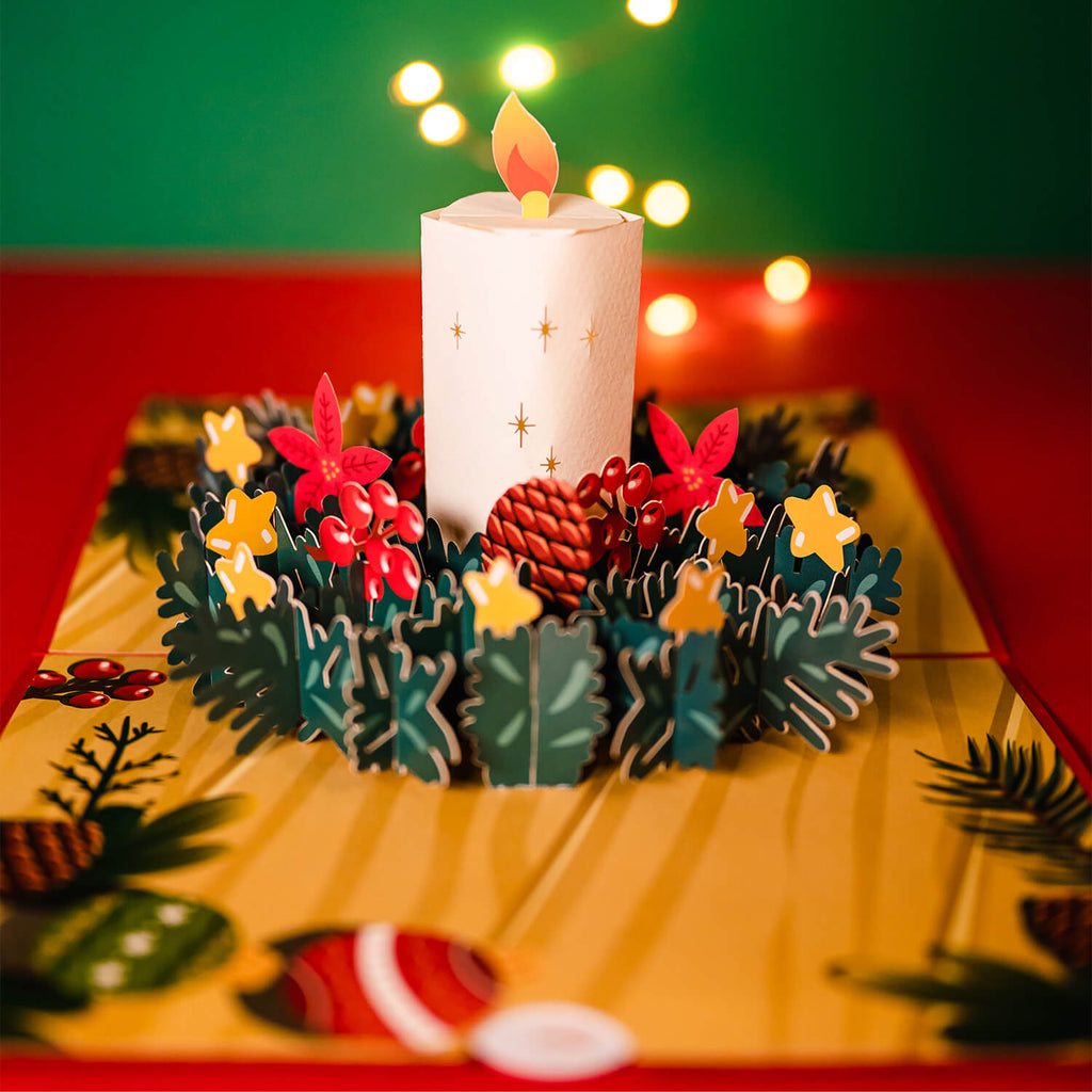 Adventskranz Pop-Up Karte | papercrush